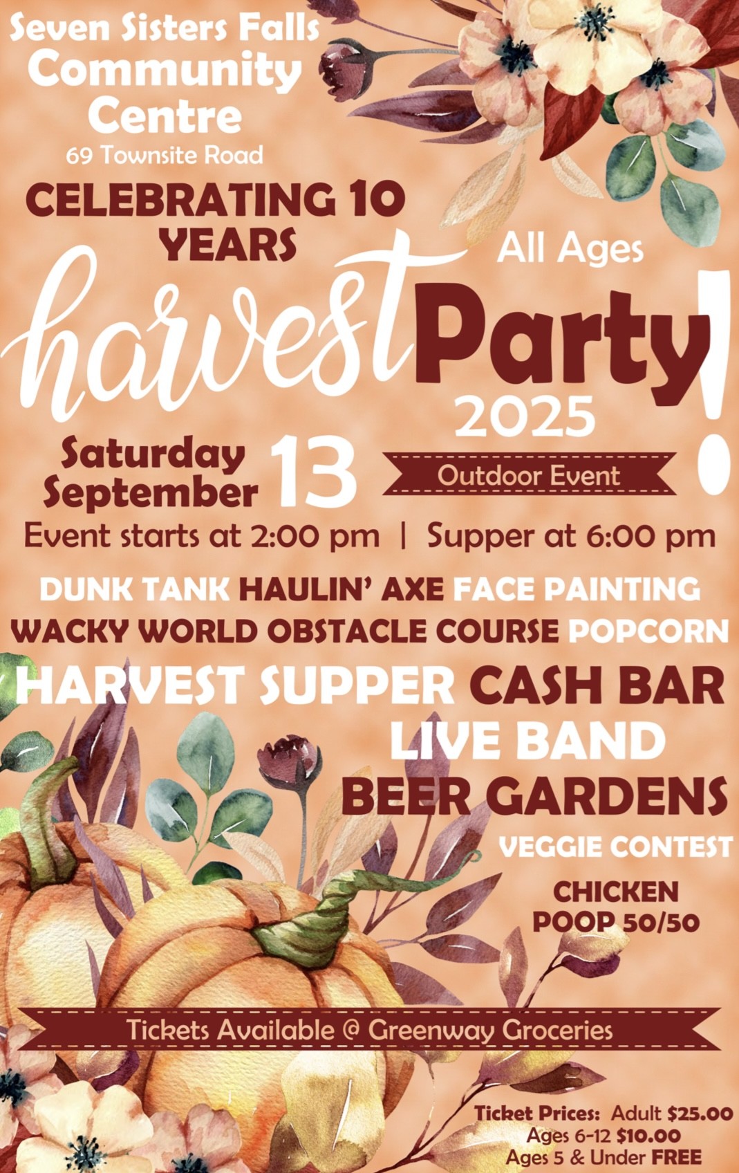 2025 Sept 13 – Seven Sisters Falls Harvest Dinner – Manitoba Fall Suppers