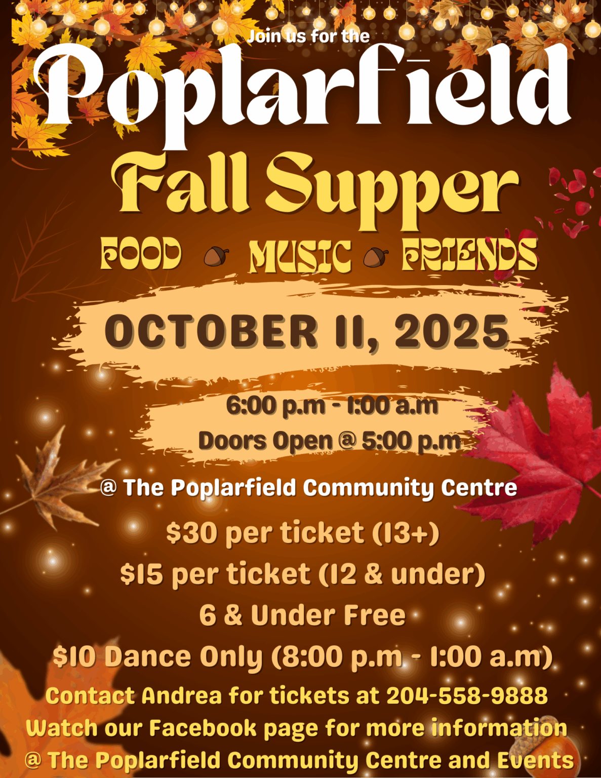 2025 Oct 11 – Poplarfield Fall Supper – Manitoba Fall Suppers