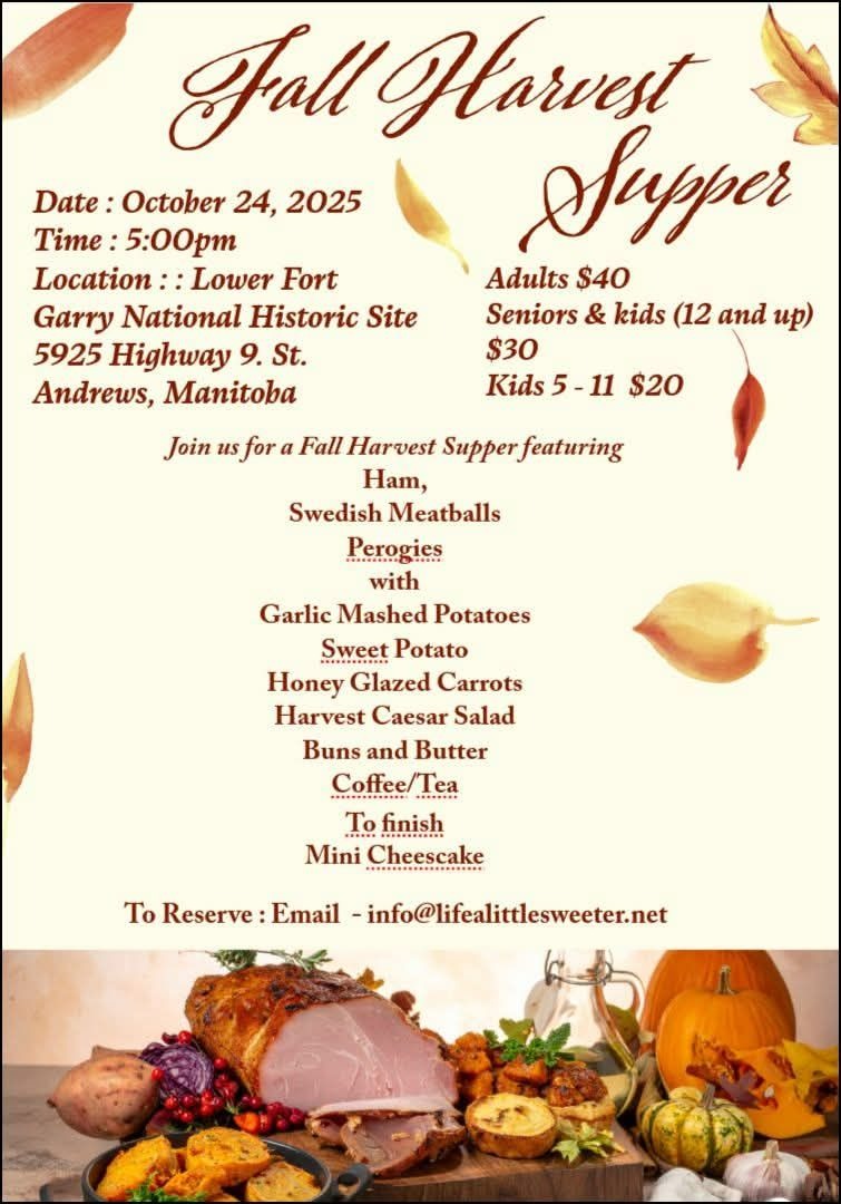 2025 Oct 25 – Fall Harvest Supper – Manitoba Fall Suppers